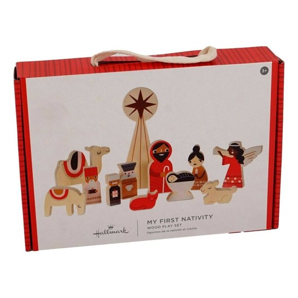 Hallmark | Toys | Hallmark Christmas My First Nativity Wood Play Set ...